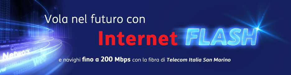 TIM Internet Flash: fibra ottica FTTC 200Mbps in Repubblica di San Marino