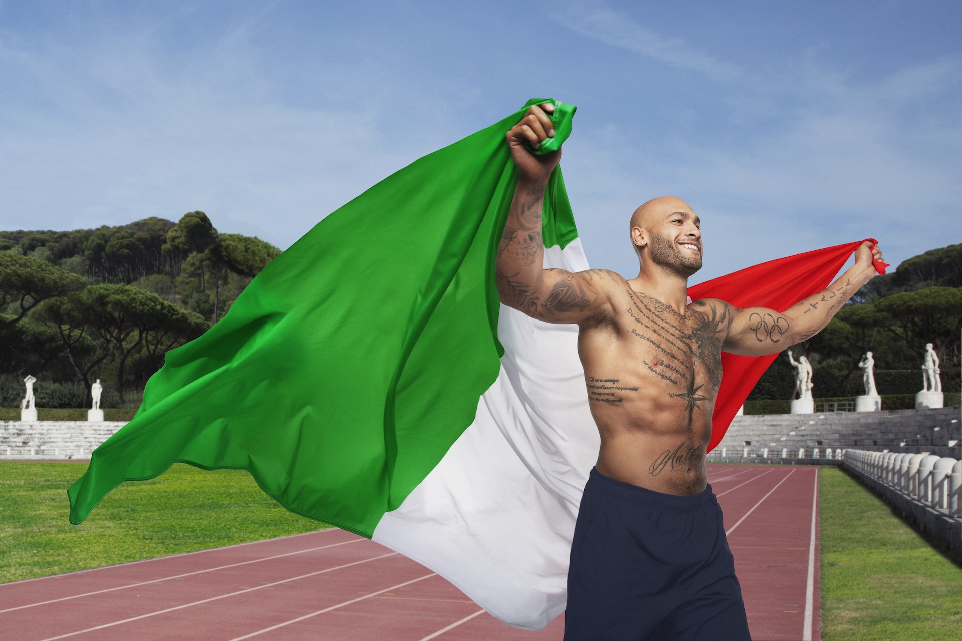 Marcell Jacobs nello spot TIM per la fibra a 10 Gigabit al secondo