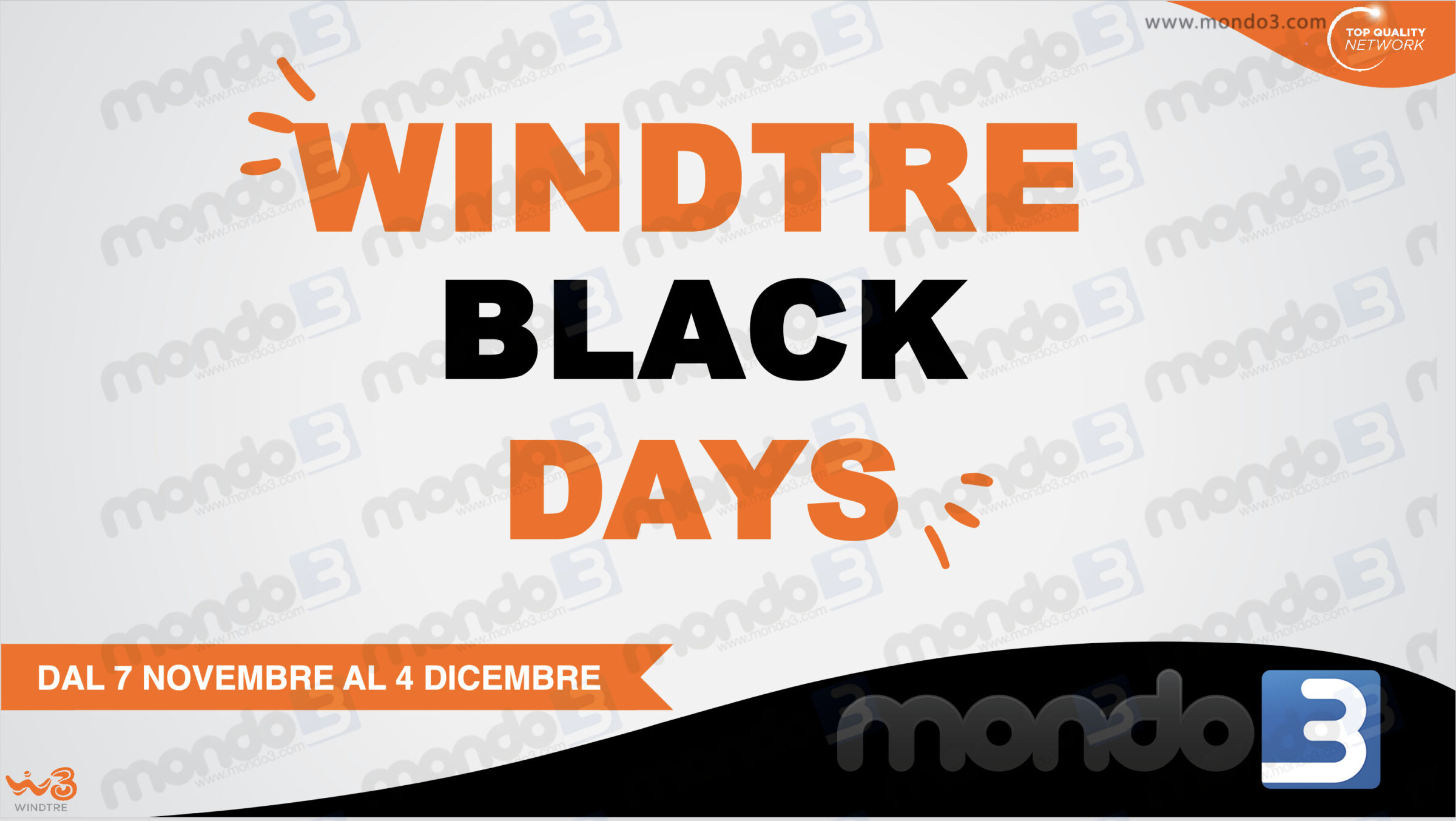 WINDTRE Black Days 2022, un'edizione più lunga per sconti fino a 130€